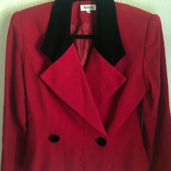 Depeche Mode | Jackets & Coats | Vintage 8s Depeche Mode Cherry Red ...